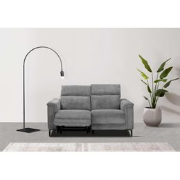 2-Sitzer OTTO HOME "LUND Cord, 160 cm, manuelle o. elektrische Relaxfunktion", grau, B:160cm H:97cm T:100cm, 100% Polyester, Sofas, 2-Sitzer, USB-C bei elektrischer Ausf&uuml;hrung, mit Kopfteilverstellung