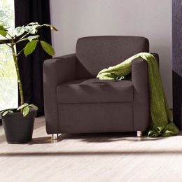 Sit & More Sessel SIT & MORE "Belfort", braun, B:78cm H:80cm T:83cm, Flachgewebe (100% Polyester);Luxus-Microfaser ALTARA NUBUCK (100% Polyester);Luxus-Microfaser (90% Polyester, 10% Polyamid), Sessel, Sessel