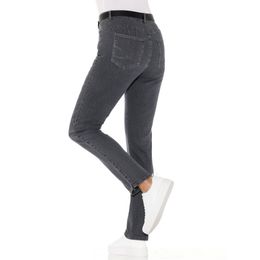 Bequeme Jeans, Damen, Gr. 22, Kurzgr&ouml;&szlig;en, schwarz (anthrazit, grau, denim), 99% Baumwolle, 1% Elasthan, unifarben, lang, Jeans Bequeme Jeans