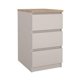 Kommode Inosign "Naia", kaschmir, B:40,4cm H:70,1cm T:50cm, Holzwerkstoff, Sideboards, Kommode, Elegante und modernes Sideboard mit 3 ger&auml;umigenSchubladen