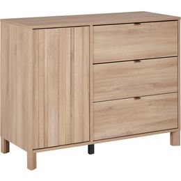 Kommode GAMI "kommode Calypso 3 Schubladen 1 T&uuml;r", eiche bocage nachbildung, B:113cm H:86cm T:45cm, Holzwerkstoff, Sideboards, Kommode, Optimierter Stauraum mit dieser Kommode