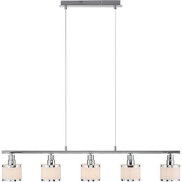 JUST LIGHT Pendelleuchte "ACCOR", grau (chrom), 5, 1 Stk., Leuchten, Pendelleuchte
