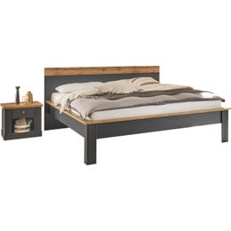 Schlafzimmer-Set OTTO HOME "Westminster", grau, B/H: 180cm x 200cm, Schlafzimmerm&ouml;bel-Sets, Schlafzimmer-Set, Bett Liegefl&auml;che 180/200cm und 2 Nachtkommoden