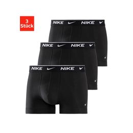 Trunk NIKE UNDERWEAR "TRUNK 3PK", Damen, Gr. M/48, 3 Stk., schwarz, Jersey, Obermaterial: 95% Baumwolle, 5% Elasthan, k&ouml;rpernah, Unterhosen Trunk, mit Logo-Elastikbund