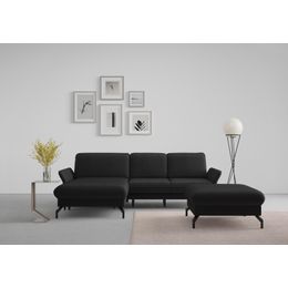 Sit & More Ecksofa SIT & MORE "Fashion L-Form", schwarz, B:253cm H:84cm T:165cm, Sofas, Ecksofa, wahlweise mit Kopfteilverstellung und Vorziehsitz, motorisch