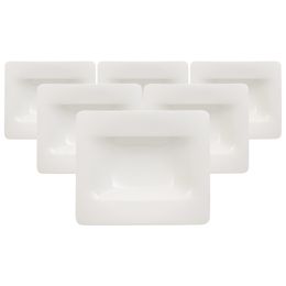 Villeroy & Boch Suppenteller VILLEROY & BOCH "Suppenteller Modern Grace 24 x 20 cm 6er Set wei&szlig;", wei&szlig;, L:23,7cm, Speiseteller, Suppenteller