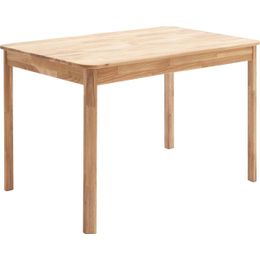 Esstisch MCA LIVING "Oskar, TOPSELLER", braun (wildeiche, wildeiche, wildeiche), B:120cm H:76cm T:80cm, Tische, Esstisch, Massivholztisch, wahlweise in Kernbuche oder Wildeiche