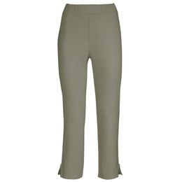7/8-Hose Adelina, Damen, Gr. 19, Kurzgr&ouml;&szlig;en, gr&uuml;n (khaki), 70% Viskose, 27% Polyamid, 3% Elasthan, unifarben, 7/8-L&auml;nge, Hosen 7/8-Hose