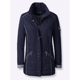 Steppjacke Casual Looks, Damen, Gr. 50, blau (marine), 100% Polyester, unifarben, Jacken Steppjacke