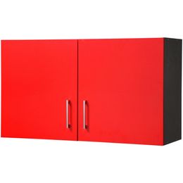 H&auml;ngeschrank KOCHSTATION "KS-Paris", grau (rot, graphit), B:100cm H:57cm T:34cm, Holzwerkstoff, Schr&auml;nke, H&auml;ngeschrank, Breite 100 cm