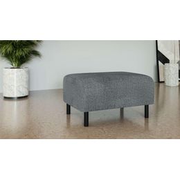 Polsterhocker Home Affaire "Glandine", grau (dunkelgrau), B:70cm H:44cm T:50cm, 100% Polyester, Hocker, Polsterhocker