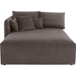 Ottomane OTTO HOME "N&ouml;re", braun, B:138cm H:86cm T:168cm, 92% Polyester, 8% Polyamid, Sofas, Ottomane, Lounge-Modul - zum eigenen Zusammenstellen, Breite 138cm, Tiefe 168cm