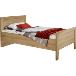 Bett Wiemann "Mainau", braun (bianco, eiche, nachbildung), B:129cm H:94cm L:207cm, Betten, Bett, 4-fach Liegeh&ouml;hen-Verstellung