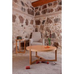 Couchtisch WOODMAN "Peppa", braun (eiche), B:82cm H:36cm T:82cm, Tische, Couchtisch, Breite 82 cm, FSC-zertifiziert