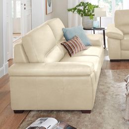 3-Sitzer Calia italia "Gaia, Sofa im edlen Design und mit erstklassigem Sitzkomfort", beige (nata), B:210cm H:92cm T:97cm, Luxus-Microfaser Ginevra (100% Polyester), Sofas, 3-Sitzer, aus pflegeleichtem Luxus-Microfaser Ginevra Hydro Care