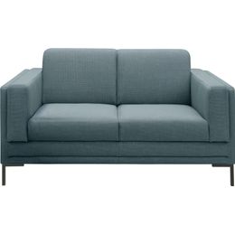 2-Sitzer "LOOKS VII", blau (petrol), B:155cm H:82cm T:90cm, 100% Polyester, LOOKS by Wolfgang Joop, Sofas, 2-Sitzer, klare Linien, edles Design
