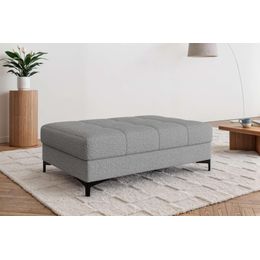 Polsterhocker OTTO HOME "LEEVKE Sitzhocker passend zum Sofa, Breite 115 cm", hellgrau, B:115cm H:40cm T:73cm, 100% Polyester, Hocker, Polsterhocker, mit hochelastischer Schaum und Wellenunterfederung