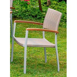 Gartensessel Merxx "Silano", beige, B:60cm H:85cm T:55,5cm, Sessel, Gartensessel, Aluminium/Kunststoff