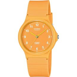 Quarzuhr, orange (orange, orange), CASIO TIMELESS COLLECTION, Armbanduhren, Damen, Quarzuhr, Armbanduhr, Damenuhr, Herrenuhr, Jugendliche, Resinarmband