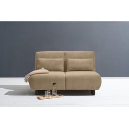 ell+ell Schlafsofa ELL + ELL "Minou", braun, B:145cm, Sofas, Schlafsofa