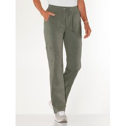 Schlupfhose Casual Looks, Damen, Gr. 52, Normalgr&ouml;&szlig;en, khaki, 98% Baumwolle, 2% Elasthan, unifarben, Hosen Schlupfhose