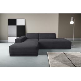 Ecksofa WERK2 "Apollo, hoher Sitzkomfort, aktuelles Design, Breite 264cm, L-Form", anthrazit, B:264cm H:70cm T:188cm, 90% Polyester, 10% Nylon, Sofas, Ecksofa, Puristisches Design mit maximalem Komfort