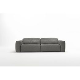 2,5-Sitzer Egoitaliano "Beverly, Designsofa mit erstklassigem Sitzkomfort und tollen Details", grau (steingrau), B:242cm H:95cm T:109cm, Luxus-Micofaser Lederoptik (100% Polyester) ist ein neues technisches Gewebe mit einem visuellen und taktilen Aspekt, der dem Nubuk sehr nahe kommt, mit innovativen Eigenschaften. Seine au&szlig;erordentliche Weichheit kommt von einem exklusiven Produktionsprozess, der