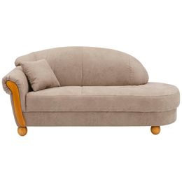 Ottomane Home Affaire "Milano", beige, B:181cm H:83cm T:81cm, Sofas, Ottomane, Besonders bequem durch Federkernpolsterung, Armlehne links oder rechts