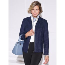 Jackenblazer "Blazer", Damen, Gr. 42, blau (marine), 100% Polyester, Blazer Jackenblazer