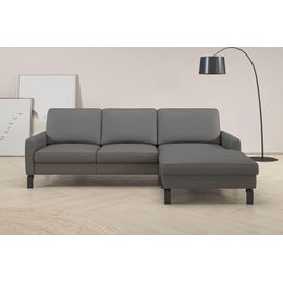 Ecksofa Home Affaire, anthrazit, B:244cm H:86cm T:164cm, 100% Polyester, Sofas, Ecksofa, inkl. saugroboterfreundliche H&ouml;he & schmale Armlehnen