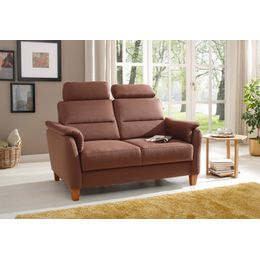 2-Sitzer Home Affaire "Palmera, B: 149 cm", braun, B:149cm H:89cm T:89cm, 100% Polyester;Struktur (100% Polyester);Luxus-Microfaser in Lederoptik (100% Polyester), Sofas, 2-Sitzer, mit Federkern