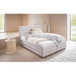 Polsterbett "Maylis", beige (creme), B:172cm L:211cm, 100% Polyester, LeGer Home by Lena Gercke, Betten, Polsterbett, wahlweise mit und ohne Matratze und Lattenrost, auch in 200cm Breite