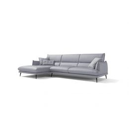 Ecksofa Egoitaliano "FUNNY, hochwertiges & aktuelles Design, bequeme R&uuml;ckenlehne, L-Form", grau (steinfarben), B:265cm H:90cm T:225cm, Sofas, Ecksofa, hochwertiger Sitzkomfort, L-Form