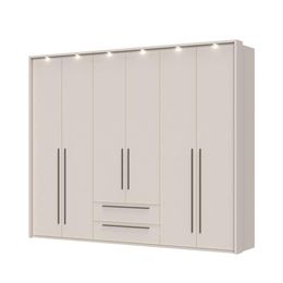 Dreht&uuml;renschrank OTTO HOME "Opera mit oder ohne Kranz inkl. LED-Bel.,B 227,272,317 oder 362 cm", cashmere, B:277cm H:226cm T:60cm, FSC-zertifizierter Holzwerkstoff, MDF, Schr&auml;nke, Dreht&uuml;renschrank, UV lackiert, Soft Close Funktion, H&ouml;henverstellbare F&uuml;&szlig;e