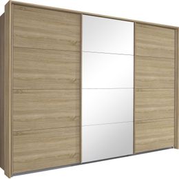 Schwebet&uuml;renschrank Rauch "Kleiderschrank Schrank Garderobe Schlafzimmerschrank TUBONA", braun (struktureichefarben hell), B:278cm H:233cm T:64cm, Holzwerkstoff, Schr&auml;nke, Schwebet&uuml;renschrank, mit umfangreicher Innenausstattung und Passepartout MADE IN GERMANY