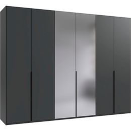 Kleiderschrank wimex "Mugano,in 5 Breiten,2 H&ouml;hen,2 Tiefen, viele Farben, Made in Germany", grafit, griffe schwarz, B:270cm H:208cm T:58cm, Holzwerkstoff, Schr&auml;nke, Kleiderschrank, mit langen Griffen aus Metall, mit oder ohne Spiegel
