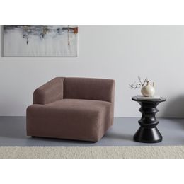 Sessel "LYZA mit Armlehne links oder rechts, Ma&szlig;e B/T/H: 96/96/74 cm", braun, B:96cm H:74cm T:96cm, 100% Polyester, LeGer Home by Lena Gercke, Sessel, Sessel, als Modul oder separat verwendbar, f&uuml;r individuelle Zusammenstellung