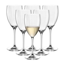 Wei&szlig;weinglas Leonardo "Wei&szlig;weingl&auml;ser Poesia 450 ml 6er Set transparent", bunt (transparent), Glas, Trinkgef&auml;&szlig;e, Wei&szlig;weinglas