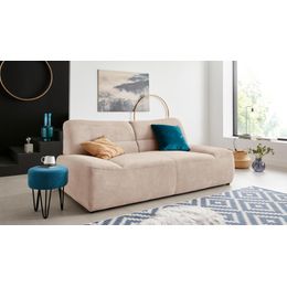2-Sitzer DOMO collection "Cesena modernes Sofa mit flachen Armlehnen, komfortabel", beige, B:200cm H:81cm T:109cm, Sofas, 2-Sitzer, fester Sitzkomfort, frei im Raum stellbar