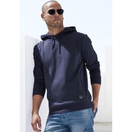Hoodie John Devin, Herren, Gr. L (52/54), blau (navy), angeraute Sweatware, Obermaterial: 60% Baumwolle, 40% Polyester, unifarben, regular fit normal, Rundhals, angesetztes B&uuml;ndchen, Sweatshirts Hoodie, Langarm, Sweatshirt mit Rundhals und Kapuze, Baumwollmischung