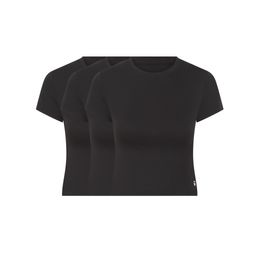 G-Star Raw T-Shirt G-STAR "SERPENTINE, 3 PACK BABY TEES", Damen, Gr. XS, schwarz, Jersey, Obermaterial: 95% Modal, 5% Elasthan, unifarben, figurbetont taillenlang, Rundhals, abgesteppte Kante, Shirts T-Shirt, mit Rundhals, figurbetont