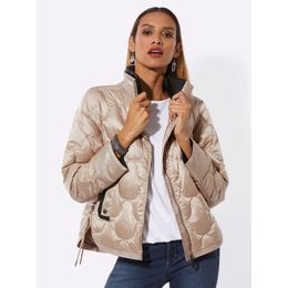 CR&Eacute;ATION L Steppjacke CREATION L, Damen, Gr. 42, beige, schwarz, 55% Polyester, 45% Polyamid, F&uuml;llung:90% Daunen, 10% Federn, unifarben, Jacken Steppjacke