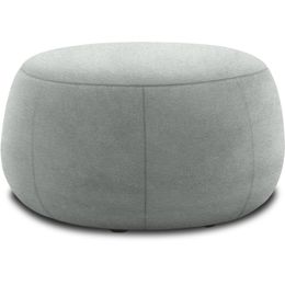 Hocker DOMO collection "800012", grau, B:75cm H:42cm T:75cm, 95% Polyester, 5% Nylon, Hocker, Hocker, Hocker rund gepolstert