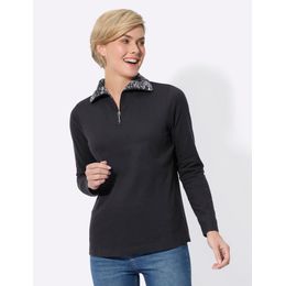 Langarmshirt Classic Basics "Shirt", Damen, Gr. 36, schwarz, 100% Baumwolle, unifarben, Shirts Langarmshirt