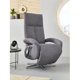 Sit & More TV-Sessel SIT & MORE "Tycoon mit Kopfteilverstellung und 360 Drehfunktion", grau, B:74cm H:117cm T:85cm, 90%Polyester, 10%Polyamid, Sessel, TV-Sessel, wahlweise manuell oder elektrischer Funktion, auch mit Akku (kabellos)