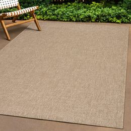 Teppich the carpet "Kansas", beige (natur), B:200cm H:1mm L:290cm, Polypropylen, Teppiche, Teppich, moderner robuster In und Outdoor Teppich Jute Look