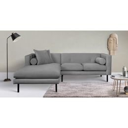 Ecksofa Home Affaire "Lillibeth L-Form Designsofa, Ma&szlig;e B/T/H: 240/173/83 cm", grau, B:240cm H:83cm T:173cm, 100% Polyester, Sofas, Ecksofa, Zierkissen als Wendekissen, in Samtoptik oder Cord