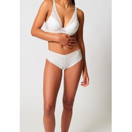 Hipster Skiny "Initialace", Damen, Gr. 38, ivory, Mesh, Obermaterial: 85% Polyamid, 15% Elasthan. Spitze: 90% Polyamid, 10% Elasthan, unifarben, normal, Unterhosen Hipster, bequem, elastisch, feminin, h&uuml;ftig geschnitten