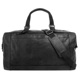 Reisetasche Sansibar, Damen, Gr. B/H/T: 47cm x 26cm x 24cm onesize, schwarz, Leder, gepflegt, Taschen Reisetasche, echt Leder
