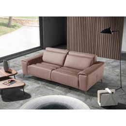 2,5-Sitzer Egoitaliano "Suzette, Designsofa mit elektrischen Komfortfunktionen, edel & bequem", beige (safari), B:218cm H:95cm T:100cm, Leder &raquo;BULL&laquo; (echtes Rindsleder). Geschliffenes, pigmentiertes und behandeltes Rindsleder mit einer Dicke von 1, 3-1, 5 mm. Dieses Leder zeigt eine ziemlich weiche Hand mit einem halb undurchsichtigen Aussehen. Es handelt sich um ein gesch&uuml;tztes Leder. Eine leicht